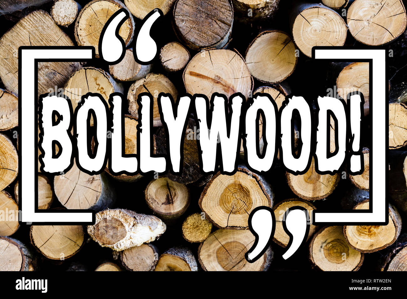 Word writing text Bollywood. Business concept for Indian cinema a ...