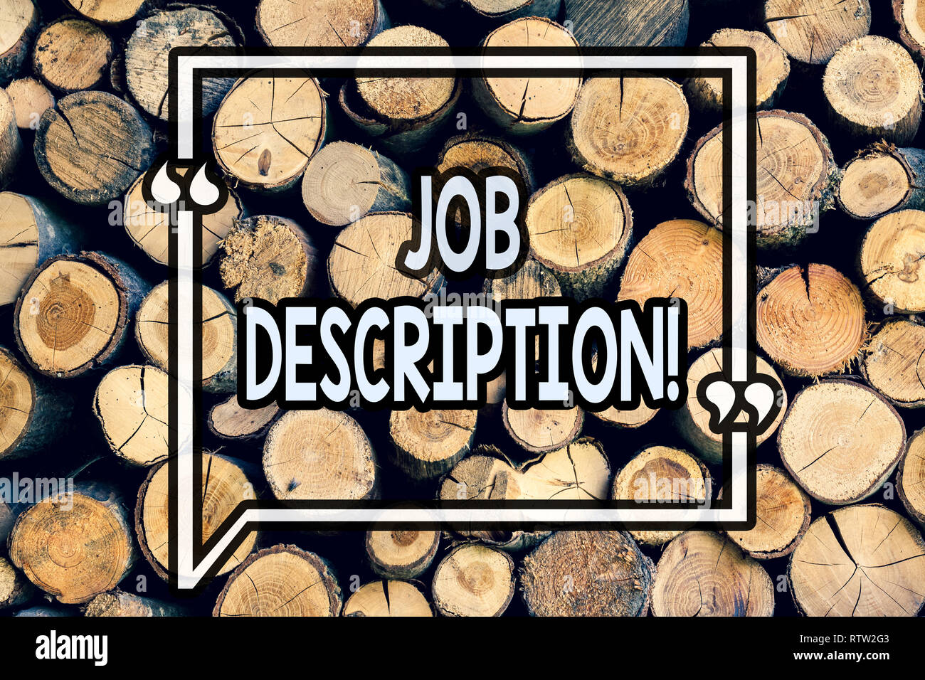 Writing note showing Job Description. Business photo showcasing ...