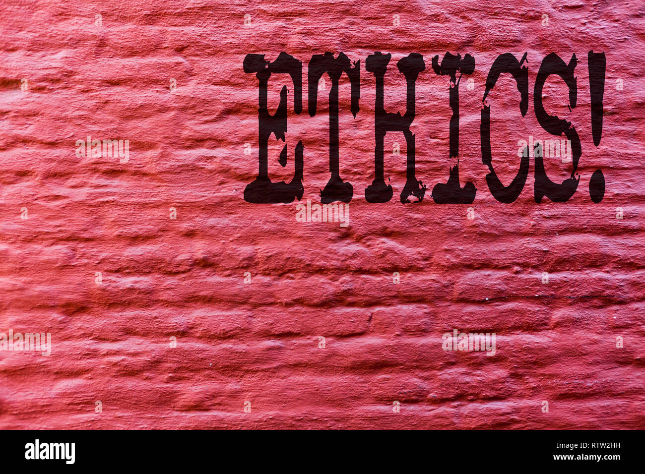 Conceptual hand writing showing Ethics. Business photo text Maintaining ...