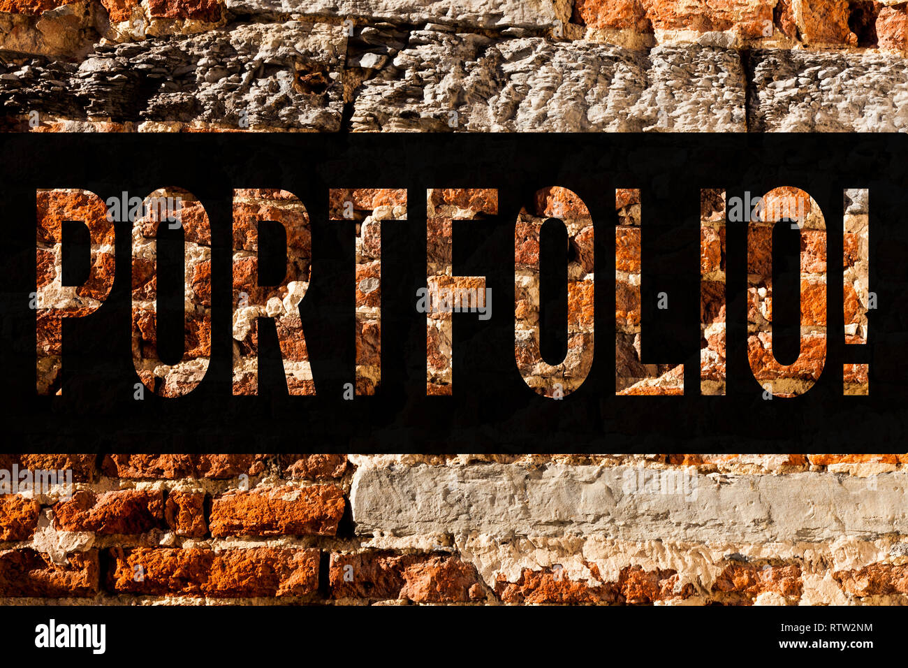 Word writing text Portfolio. Business concept for Examples of work used ...