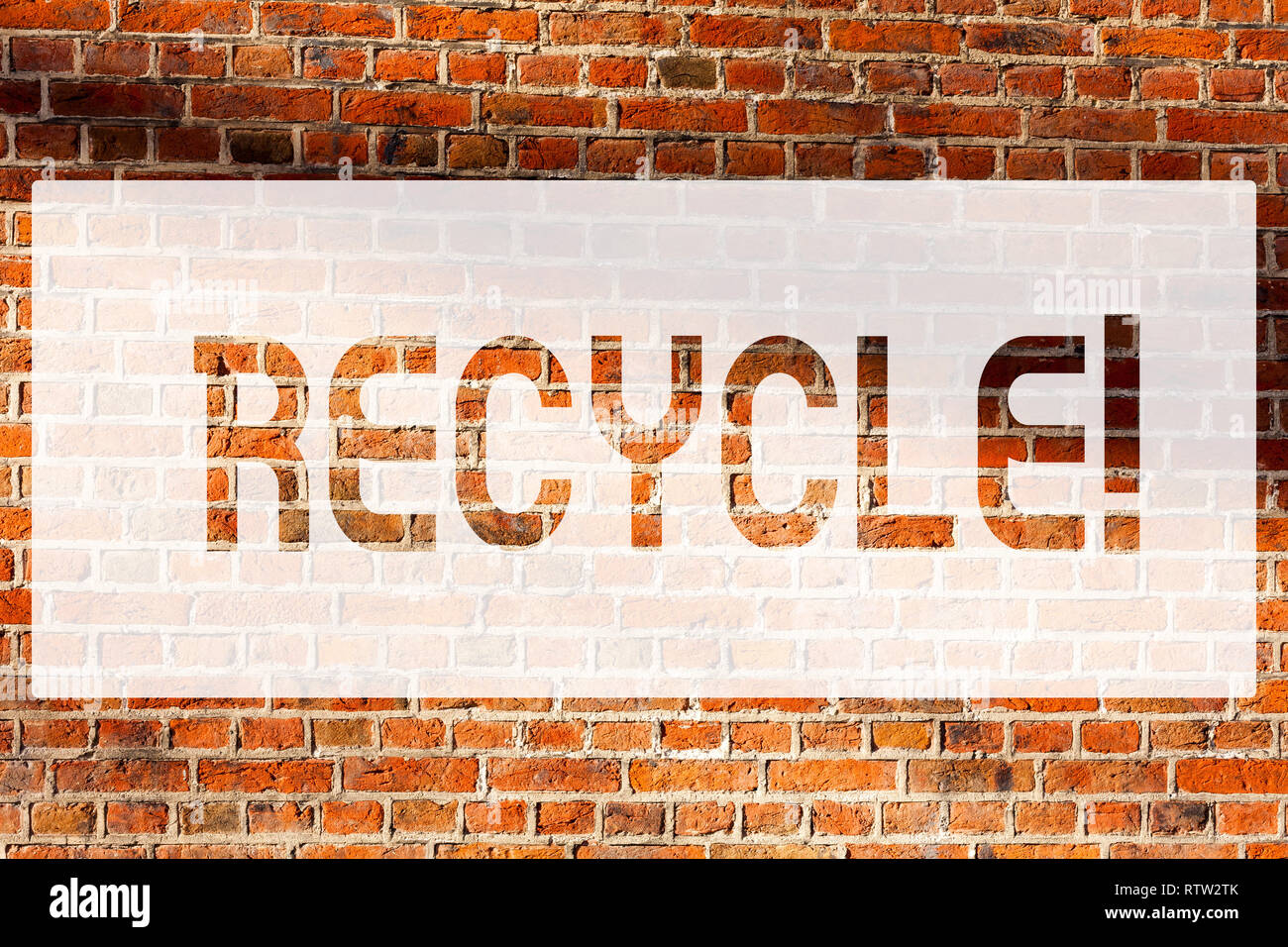 Text sign showing Recycle. Conceptual photo Converting waste into ...