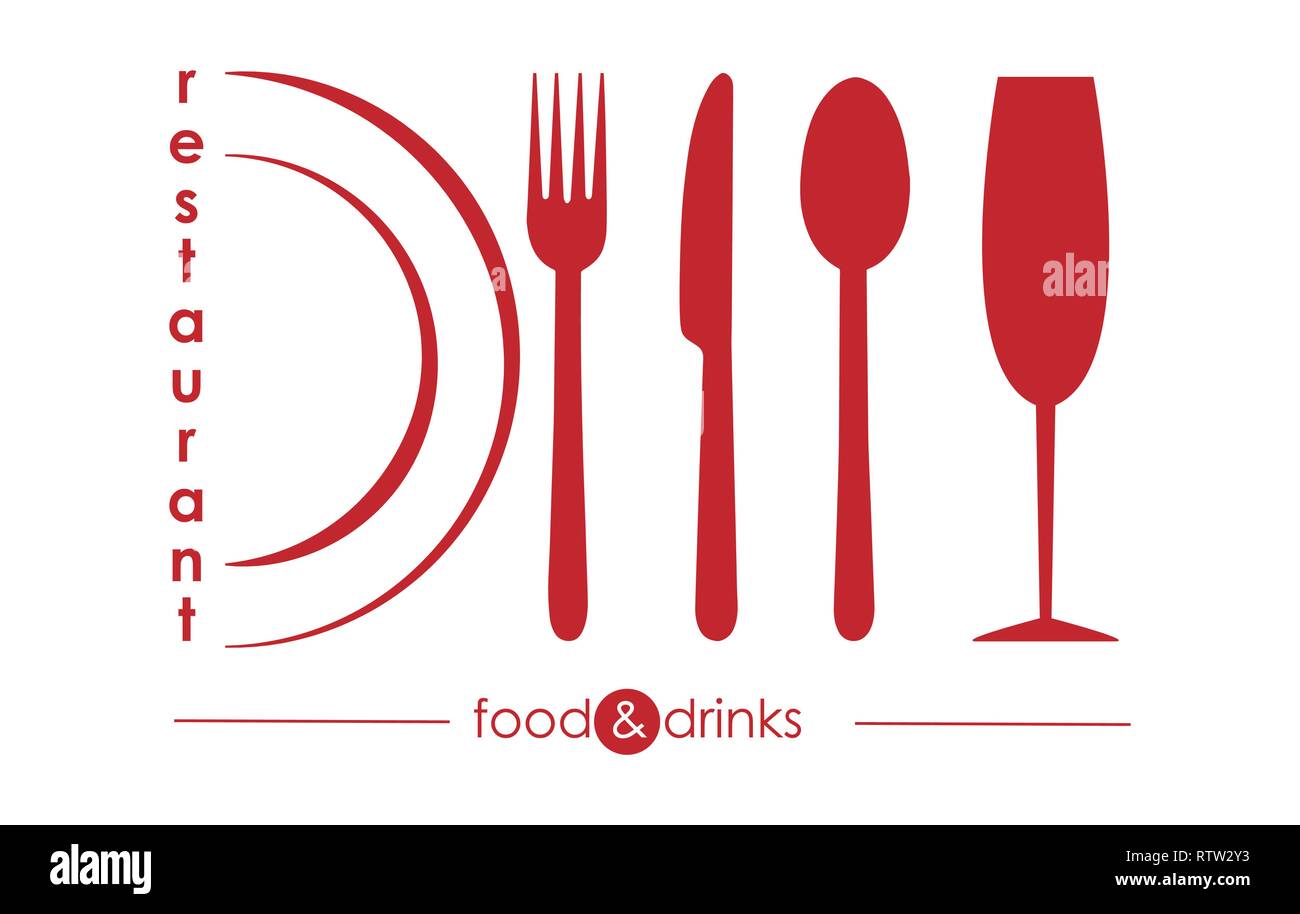 Logo for the menu of the restaurant gastro service or catering Stock ...