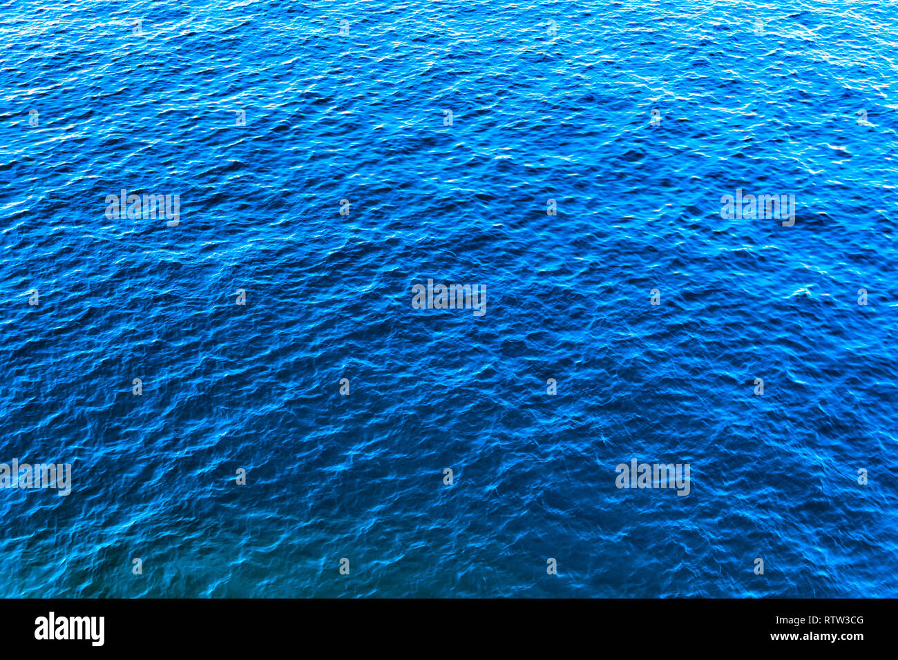Blue blue sea surface, top View Stock Photo - Alamy