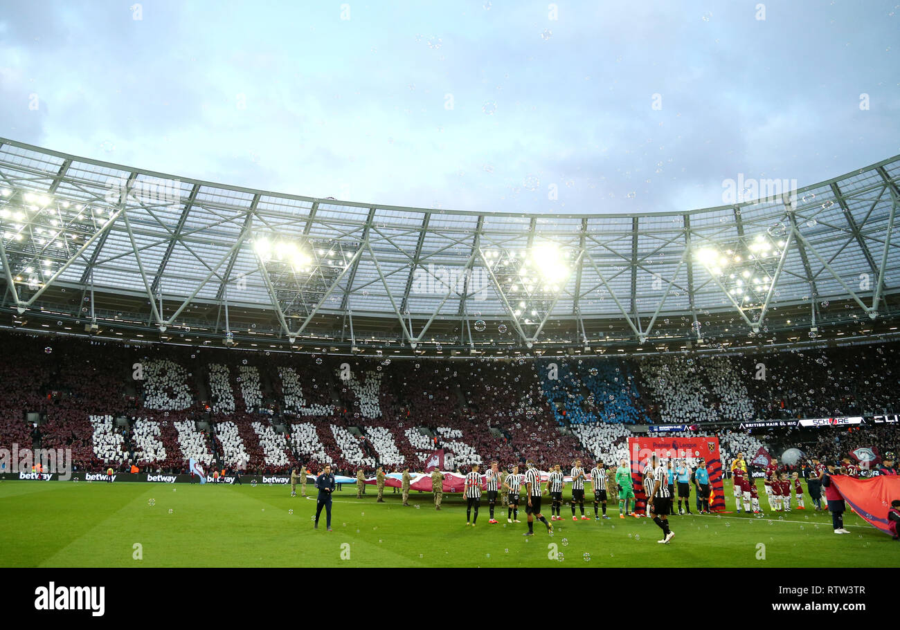 A general view of the Billy Bonds stand during the Premier League match ...