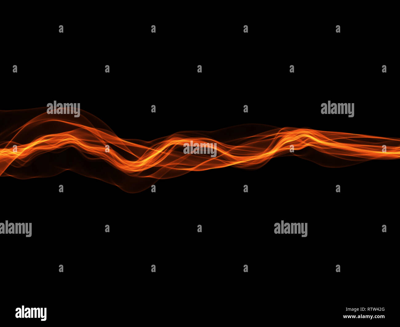 abstract red wavy smoke flame over black background Stock Photo - Alamy