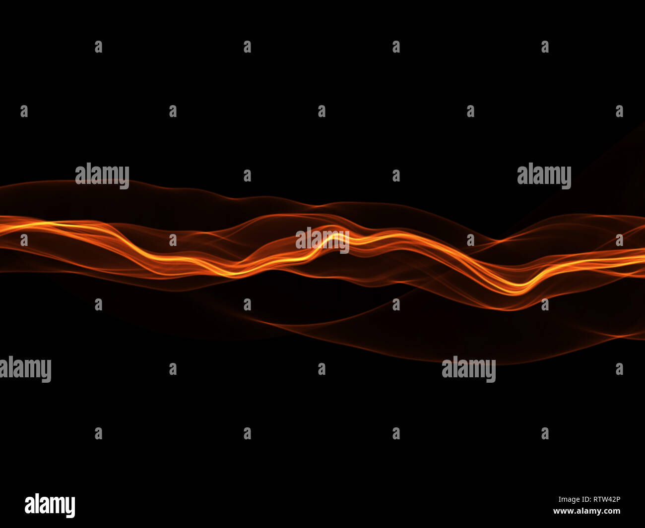 abstract red wavy smoke flame over black background Stock Photo - Alamy