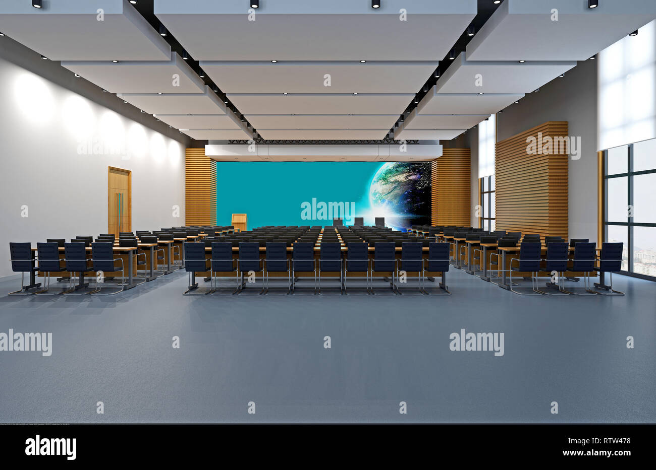 3d render meeting board room Stock Photo - Alamy