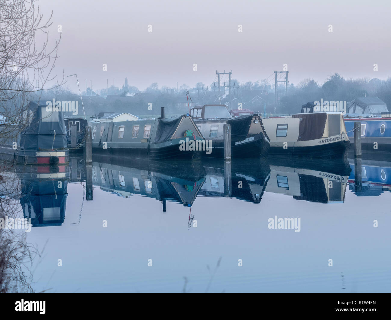 Boats at Trinity Marina, inland narrowboat and canal boat marina, Ashby ...
