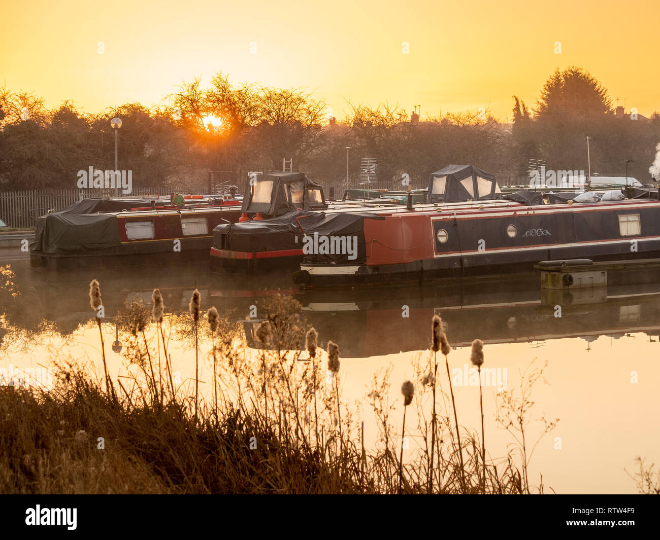 Boats at Trinity Marina, inland narrowboat and canal boat marina, Ashby ...