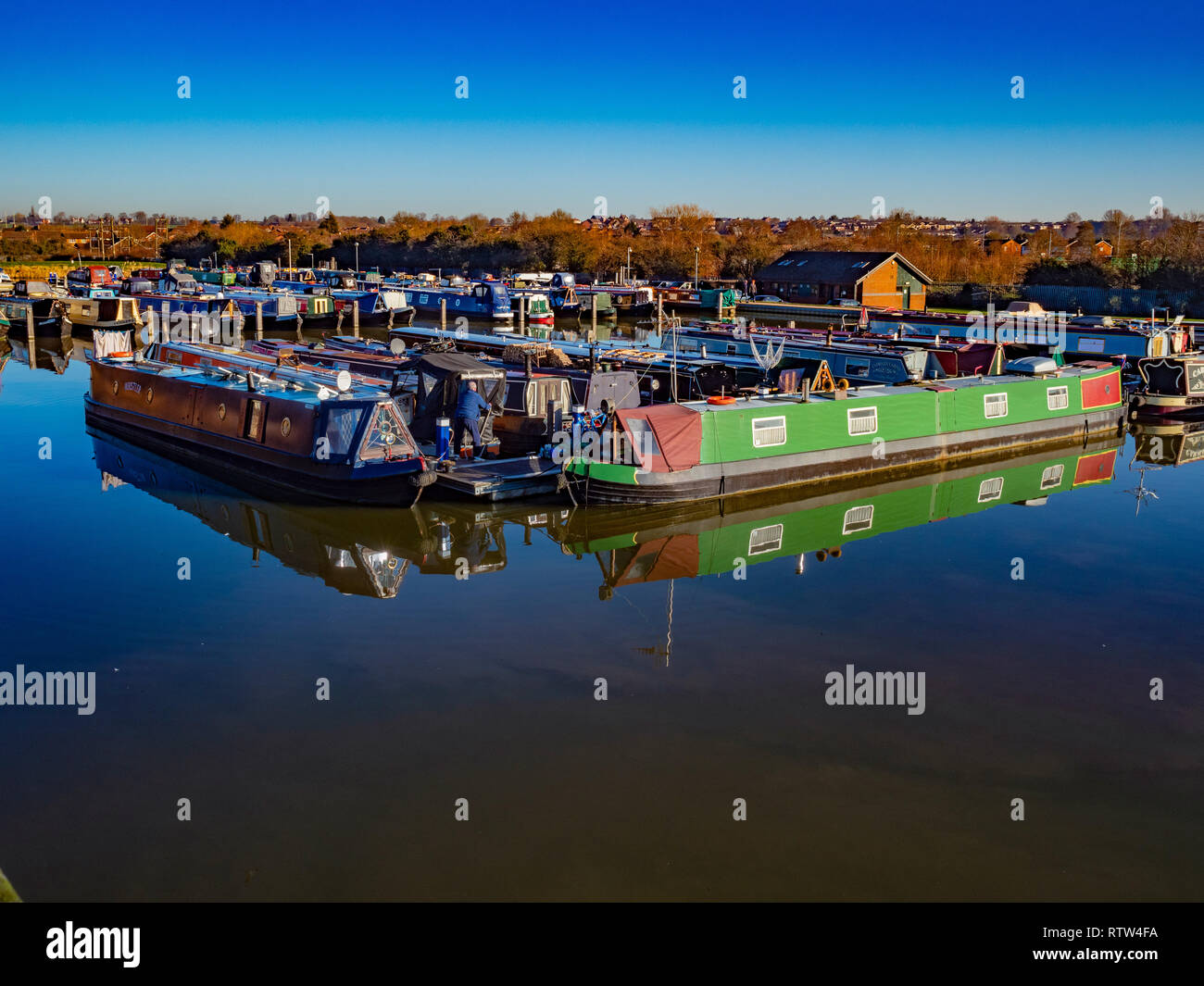 Boats at Trinity Marina, inland narrowboat and canal boat marina, Ashby ...