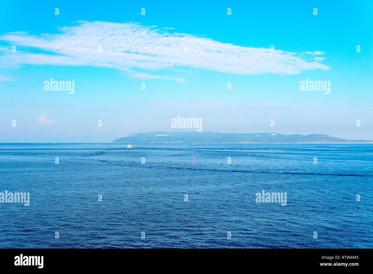 Blue blue sea surface, top View Stock Photo - Alamy