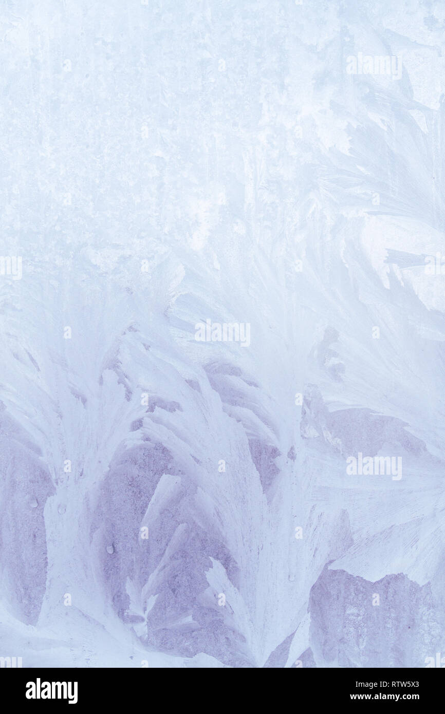 Frosty patterns on a frozen ice box in the early morning Stock Photo ...