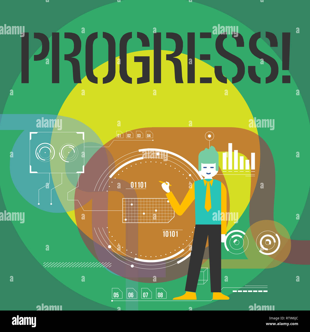 Word writing text Progress. Business concept for Development Growth ...