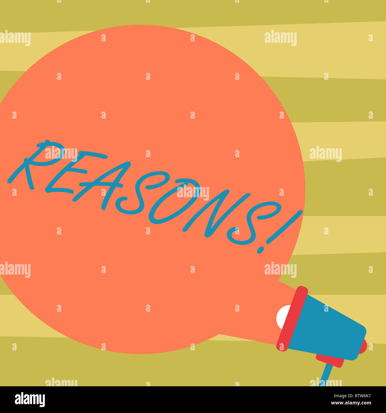 Text sign showing Reasons. Conceptual photo Causes Explanations ...
