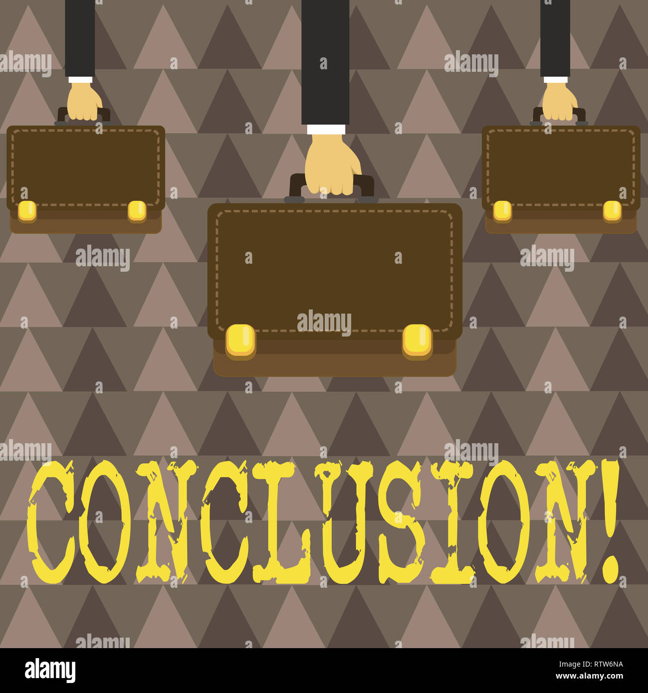 Handwriting text Conclusion. Concept meaning Ending a storey with ...