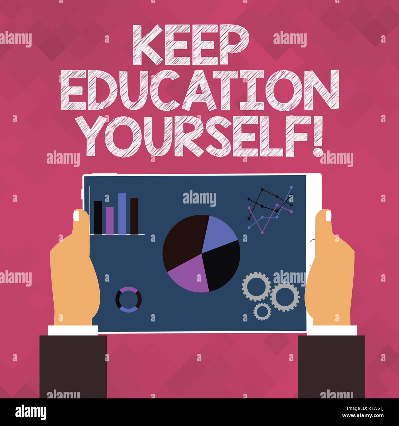 Text sign showing Keep Education Yourself. Conceptual photo never stop ...