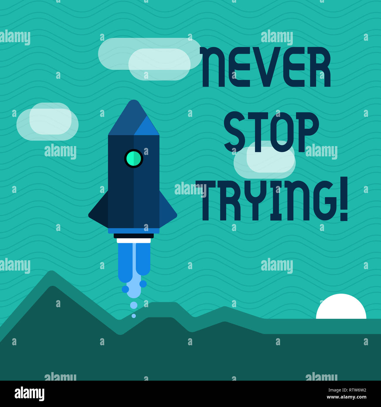 Dont Give Up Sign Showing Encouragement and Yes You Can Stock Photo - Alamy