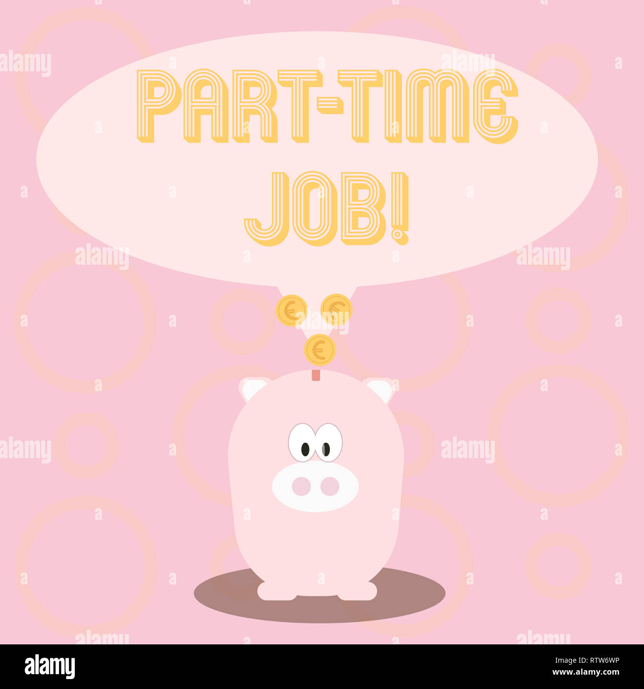 Text sign showing Part Time Job. Conceptual photo Working a few hours ...