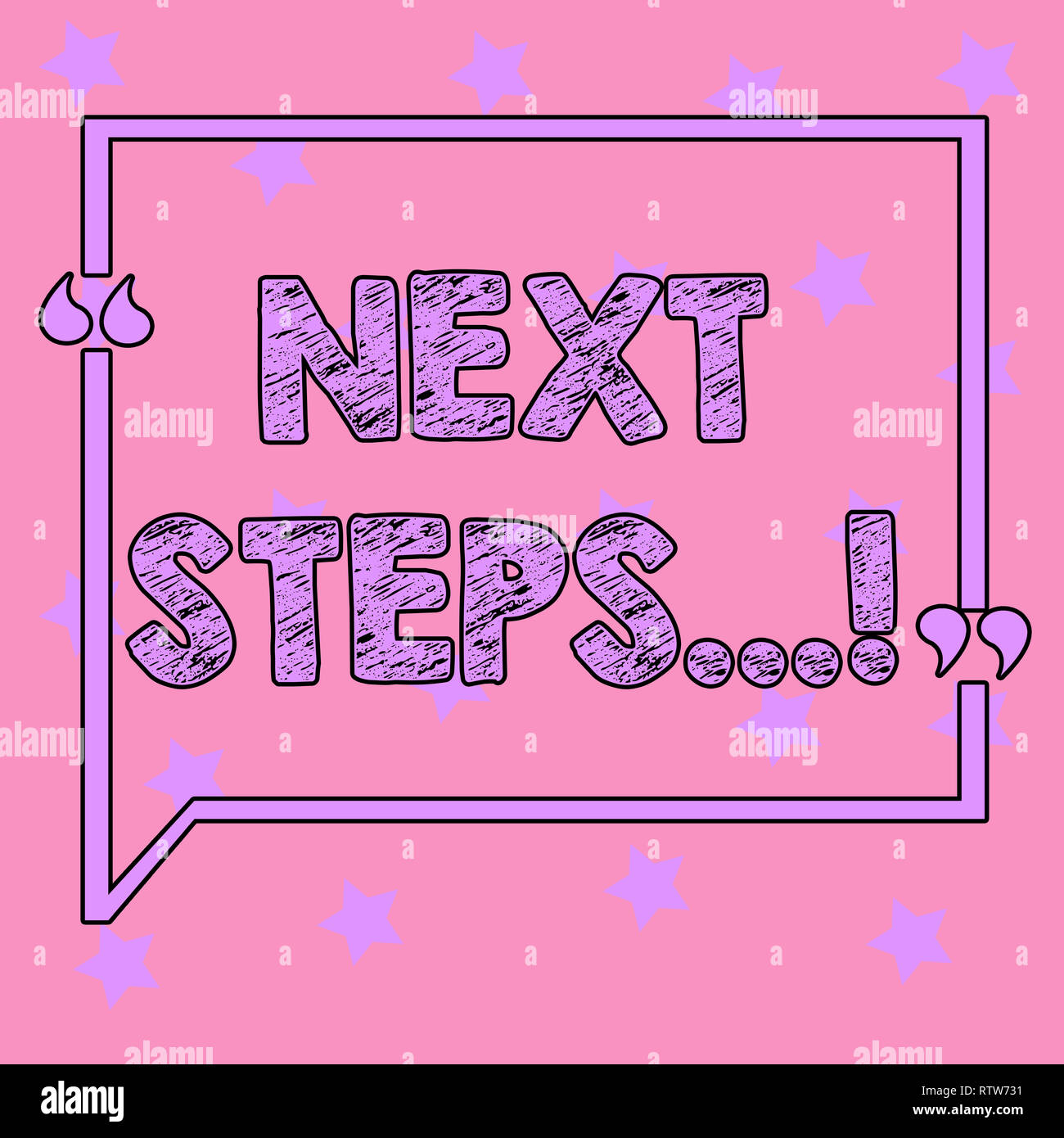 Conceptual hand writing showing Next Steps. Business photo text ...