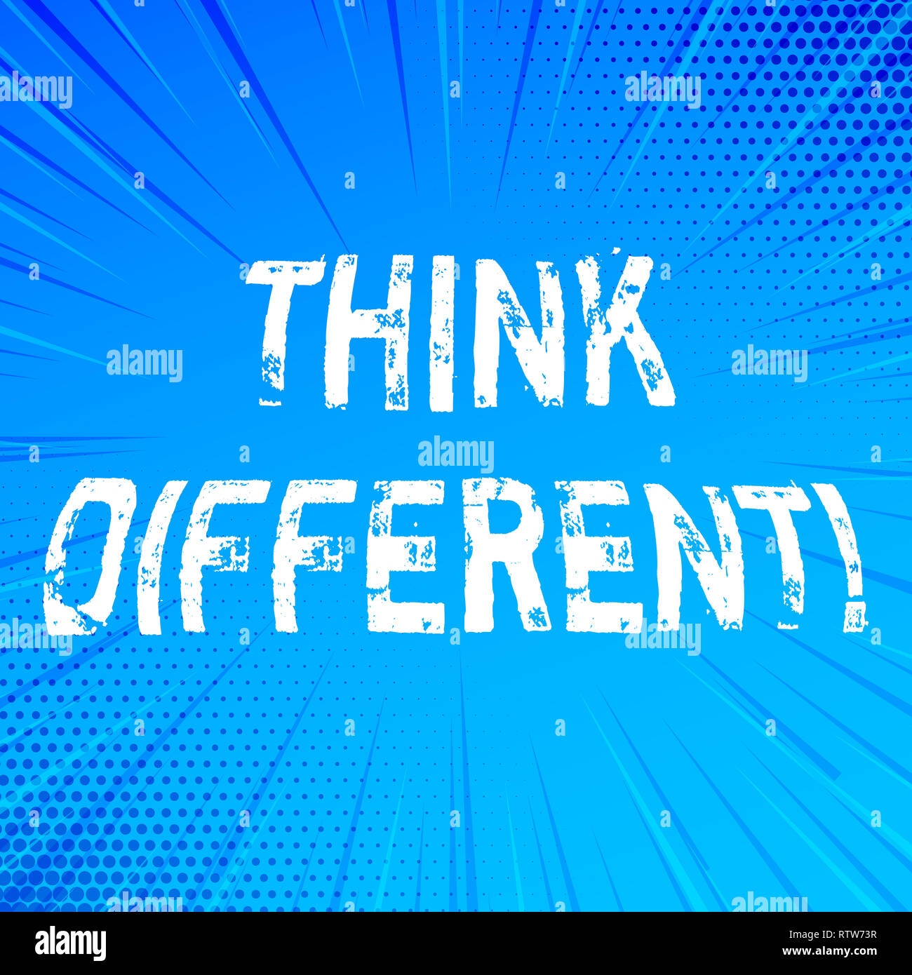 Handwriting text writing Think Different. Concept meaning Rethink ...