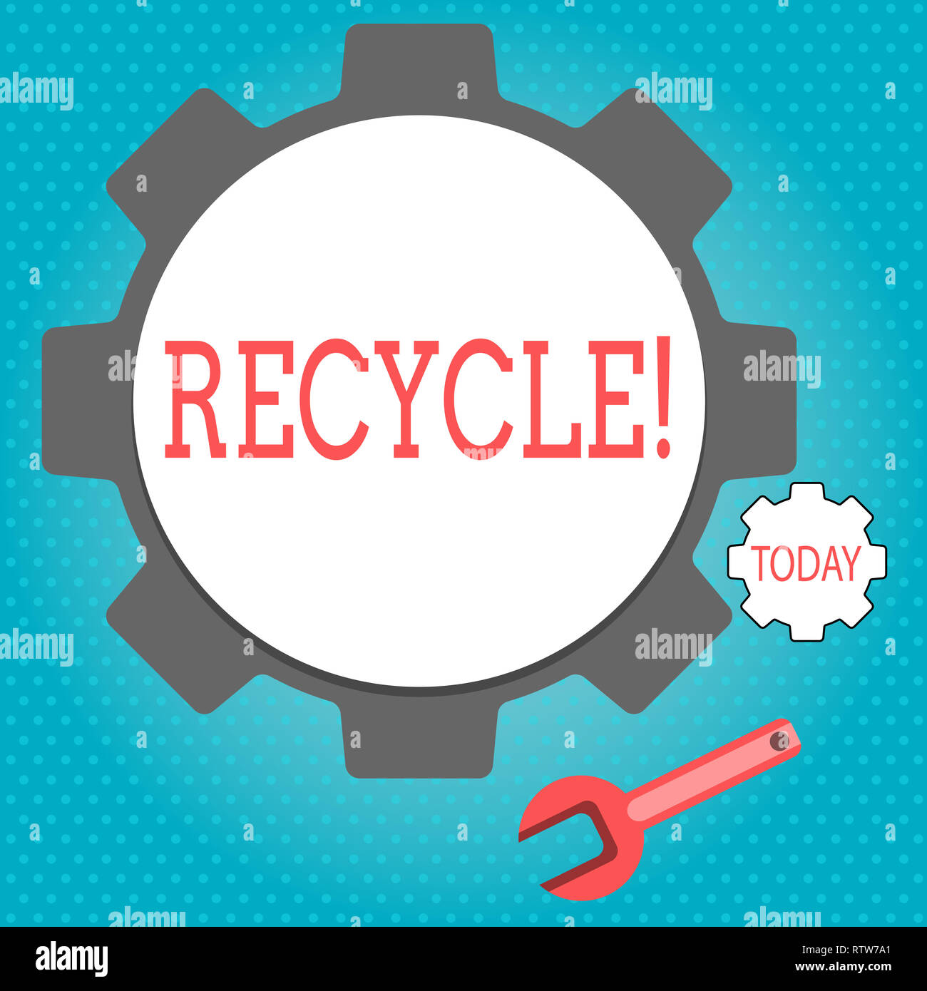 Text sign showing Recycle. Conceptual photo Converting waste into ...