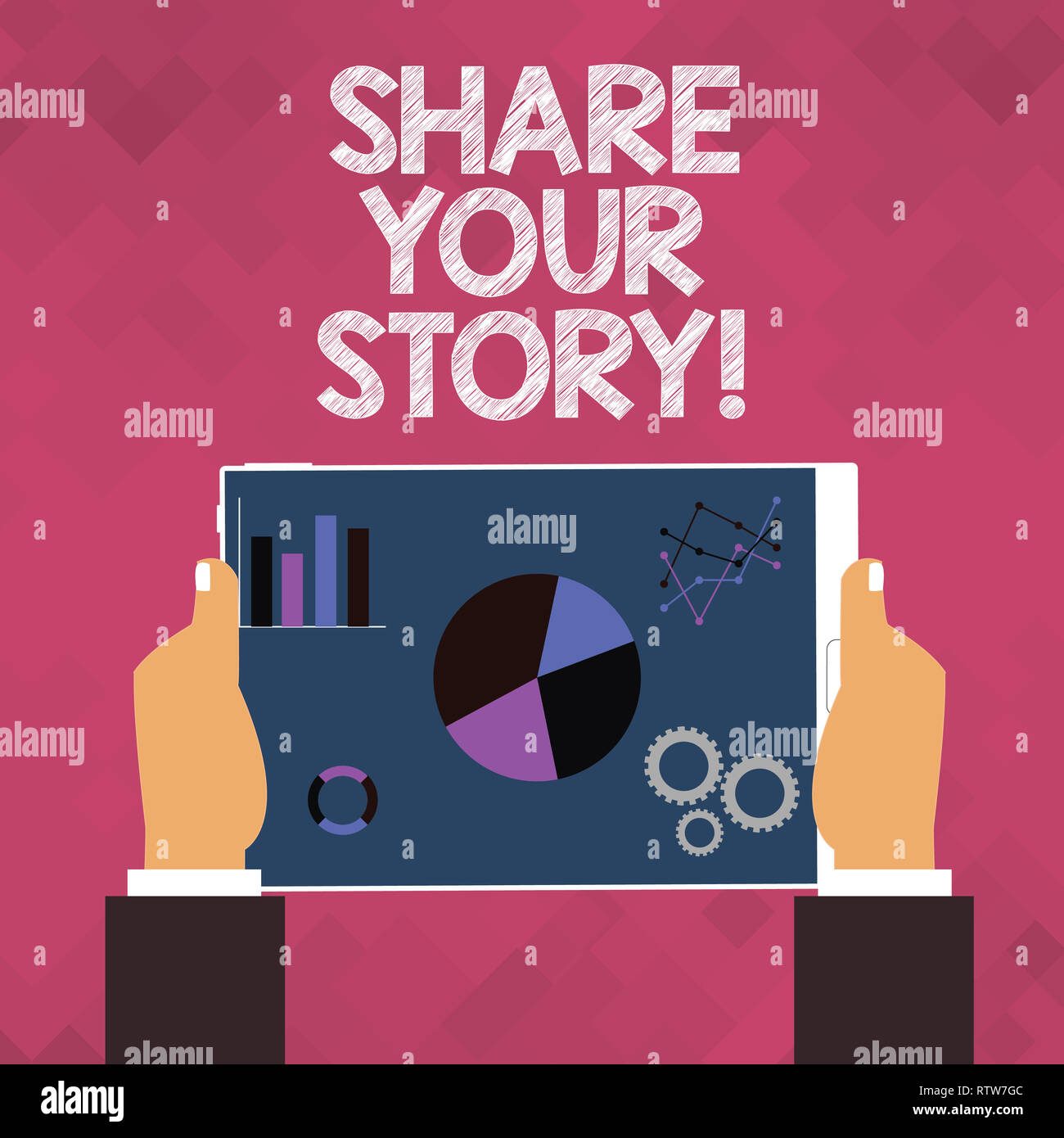 Text sign showing Share Your Story. Conceptual photo Tell ...