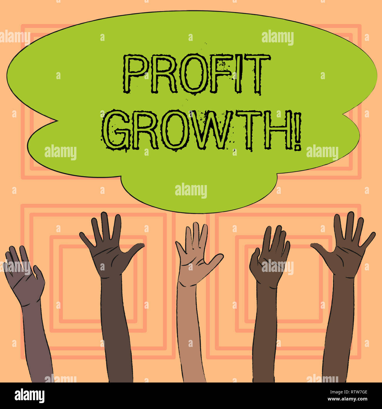 Text sign showing Profit Growth. Conceptual photo Financial Success ...