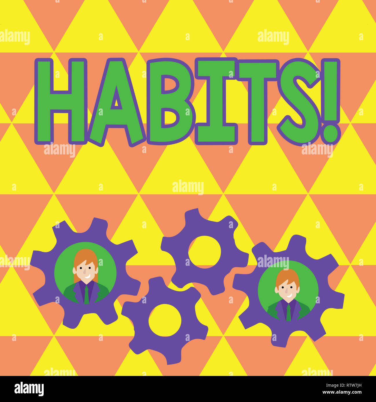 Word writing text Habits. Business concept for Regular tendency or ...