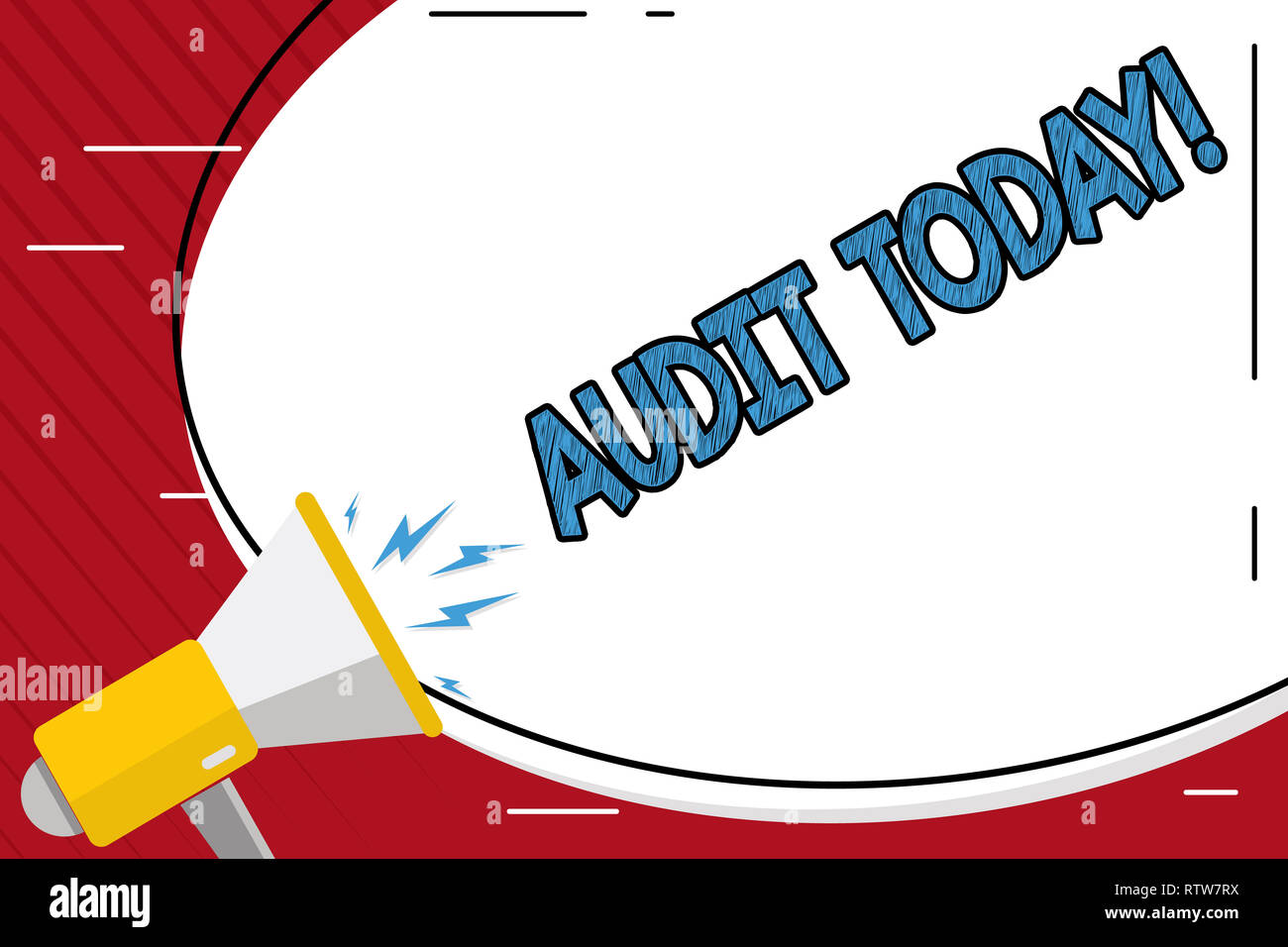 Handwriting text writing Audit Today. Concept meaning Inspection made ...