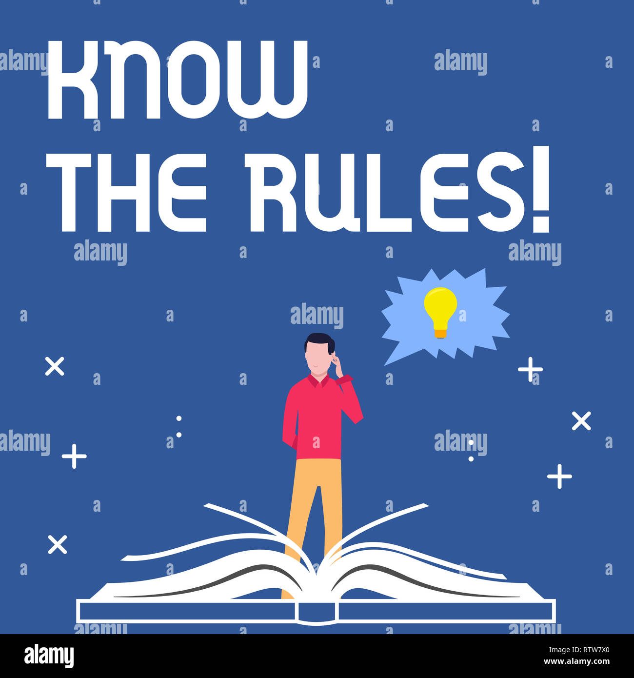 Handwriting text writing Know The Rules. Concept meaning Be aware of ...