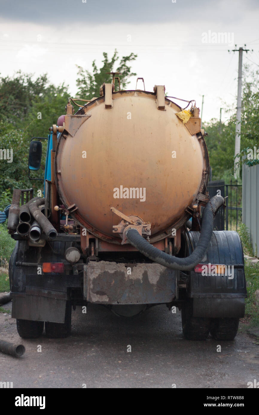 Waste collection car Stock Photo - Alamy