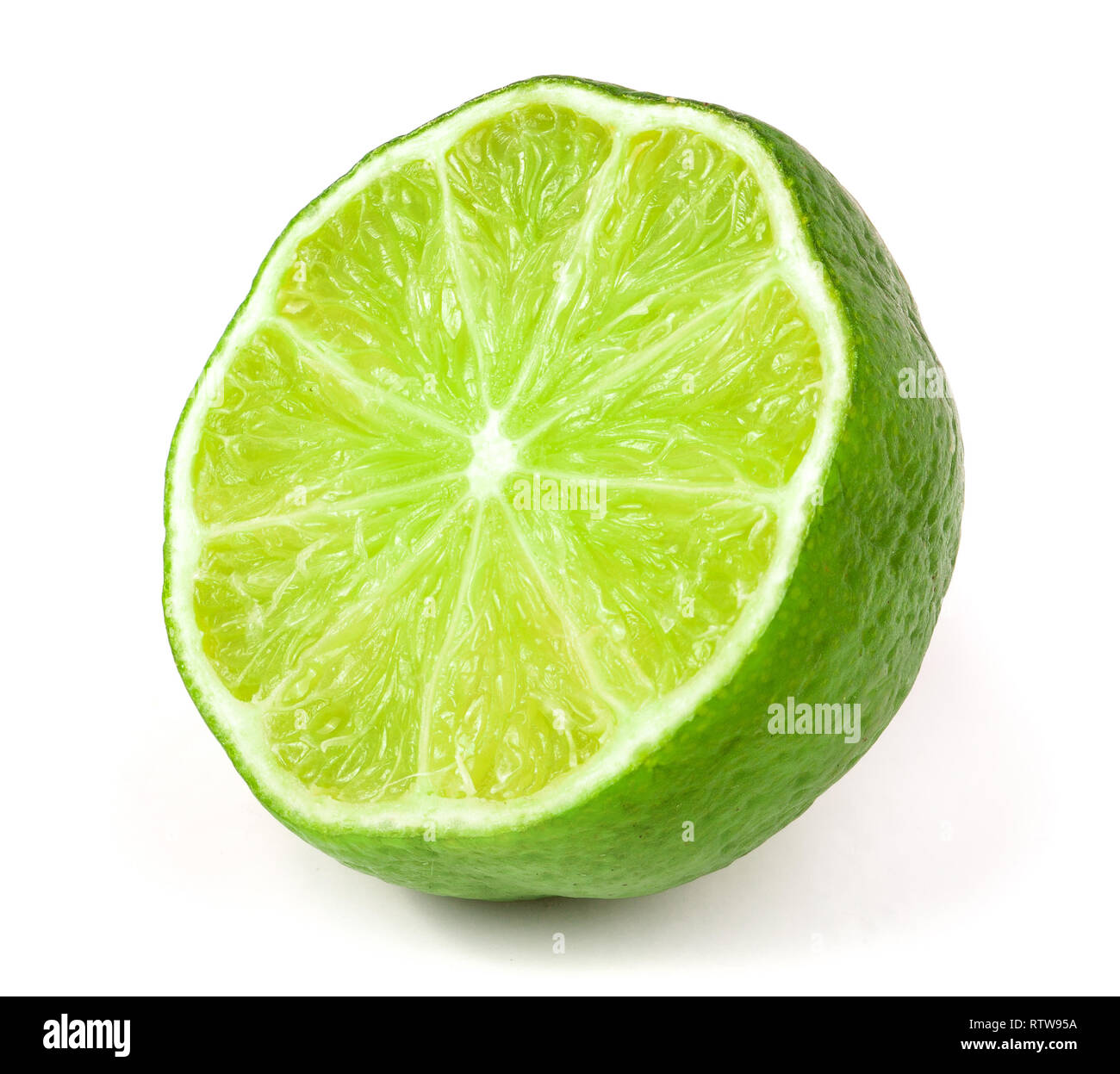Lime half isolated on white background Stock Photo - Alamy