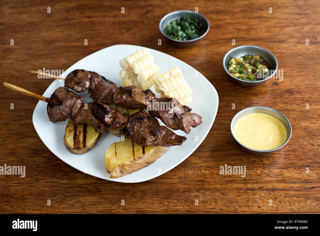 Peruvian anticucho hi-res stock photography and images - Alamy