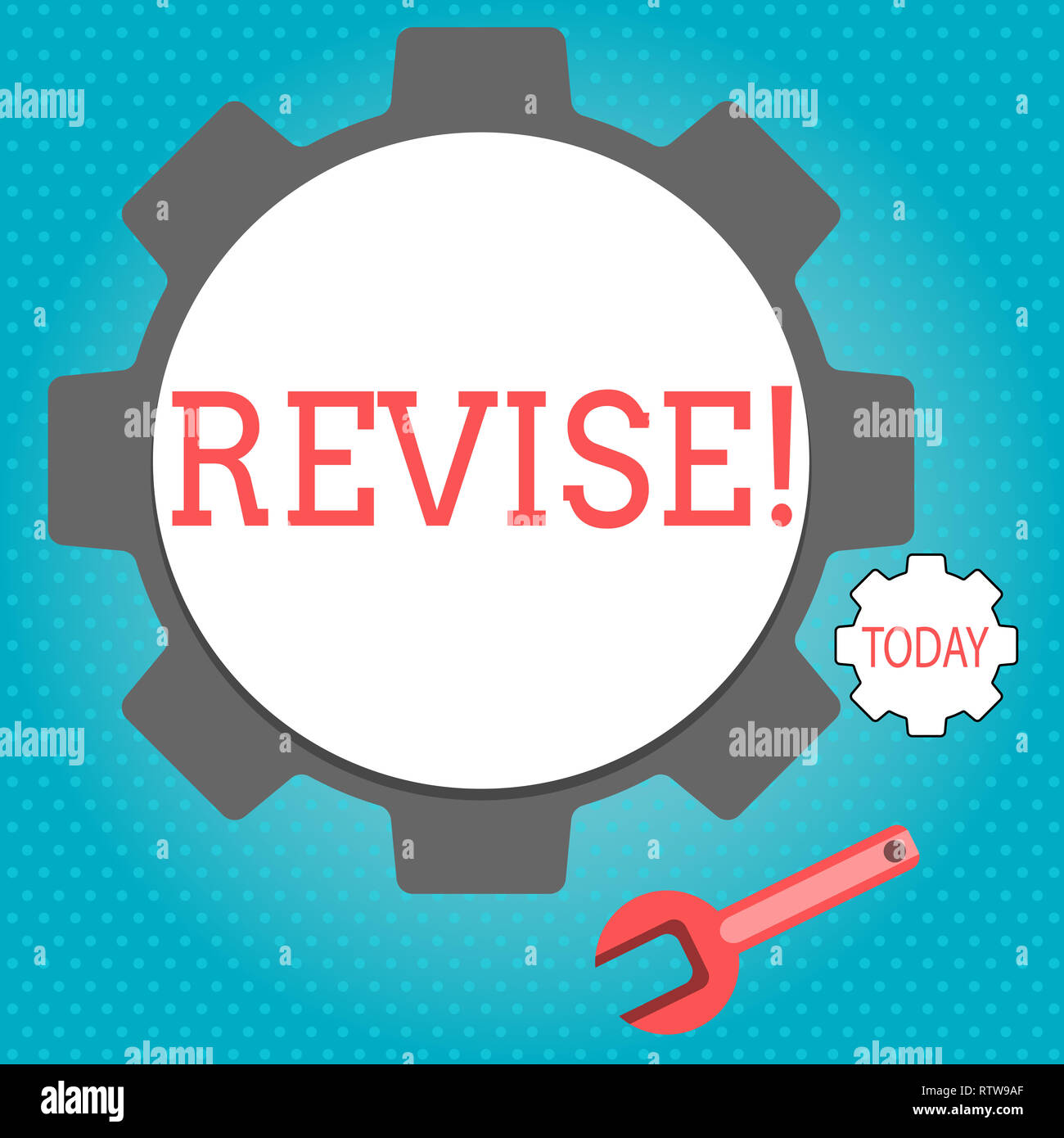 Text sign showing Revise. Conceptual photo Reconsider something to ...