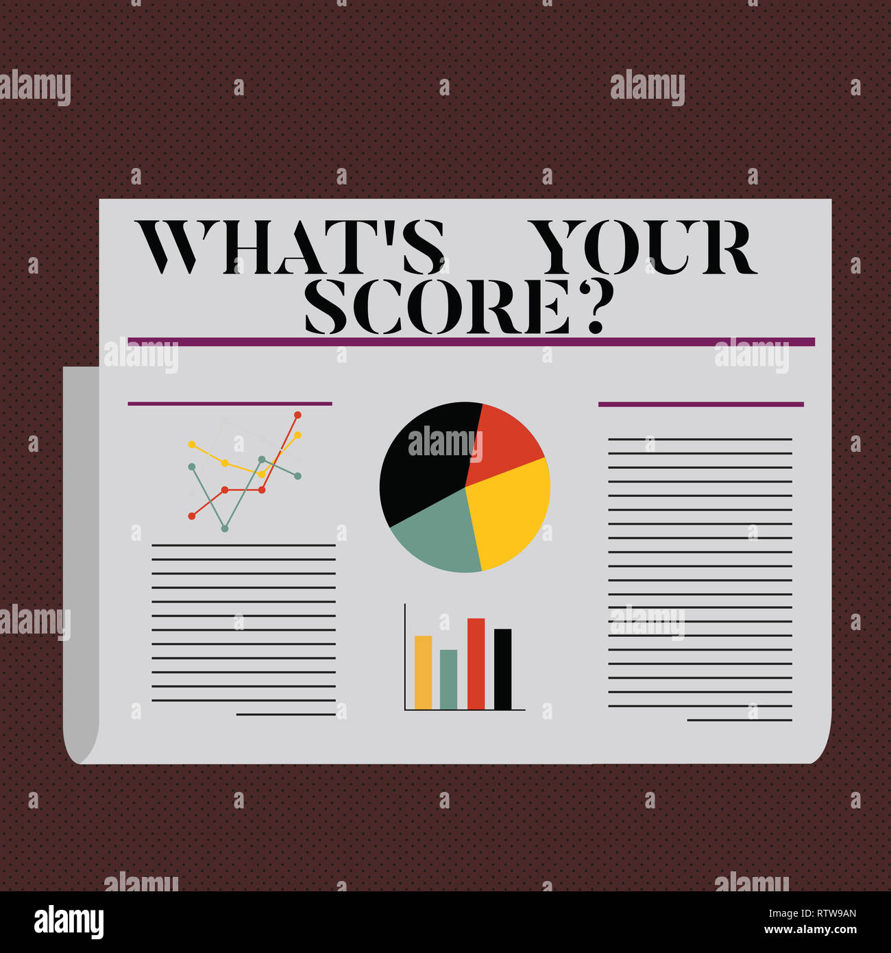 Word writing text What S Your Scorequestion. Business concept for Tell ...