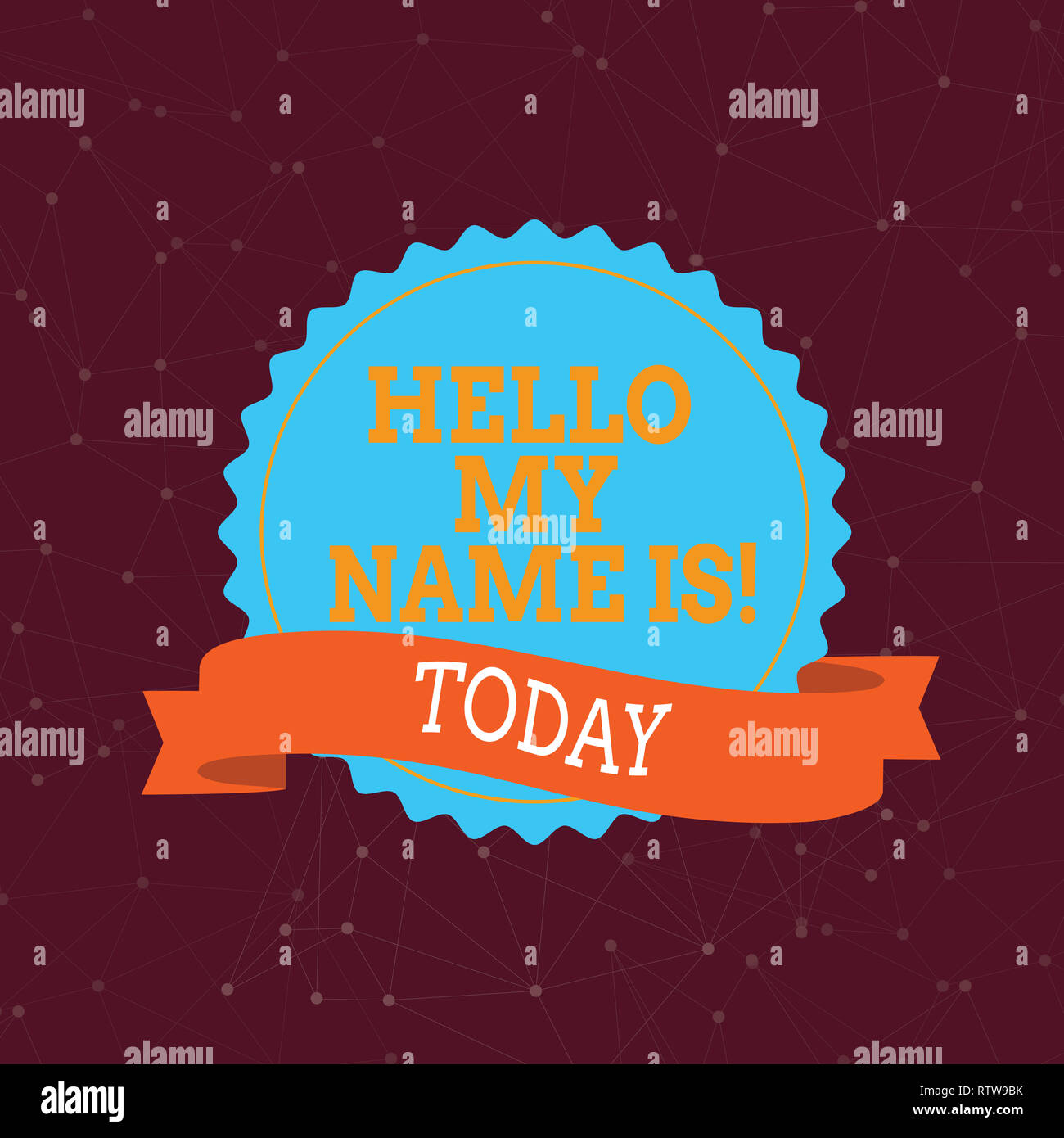 Handwriting text Hello My Name Is. Concept meaning meeting someone new ...