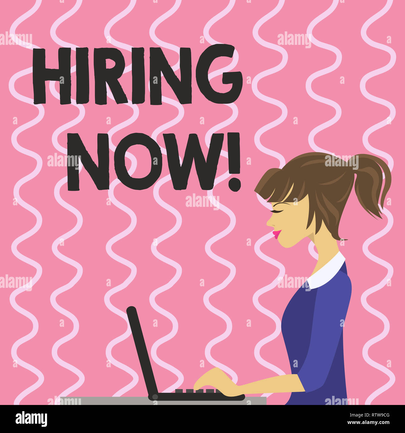 Text sign showing Hiring Now. Conceptual photo Workforce Wanted New ...