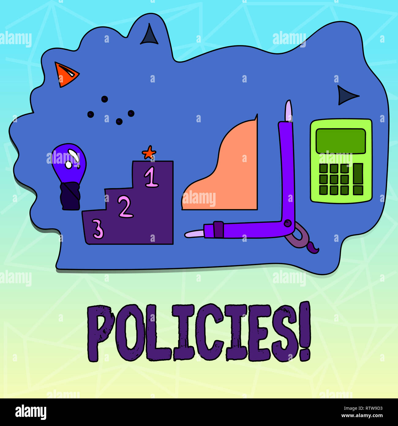 Text sign showing Policies. Conceptual photo Business Company or ...