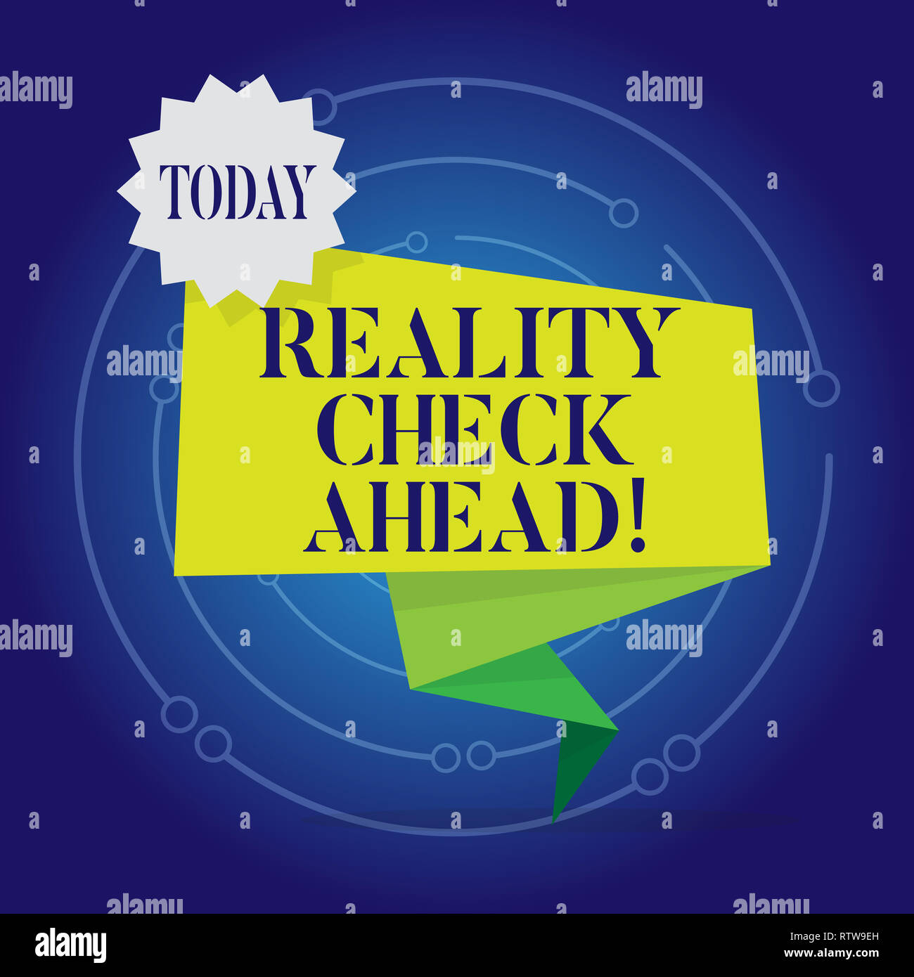 Writing note showing Reality Check Ahead. Business photo showcasing ...