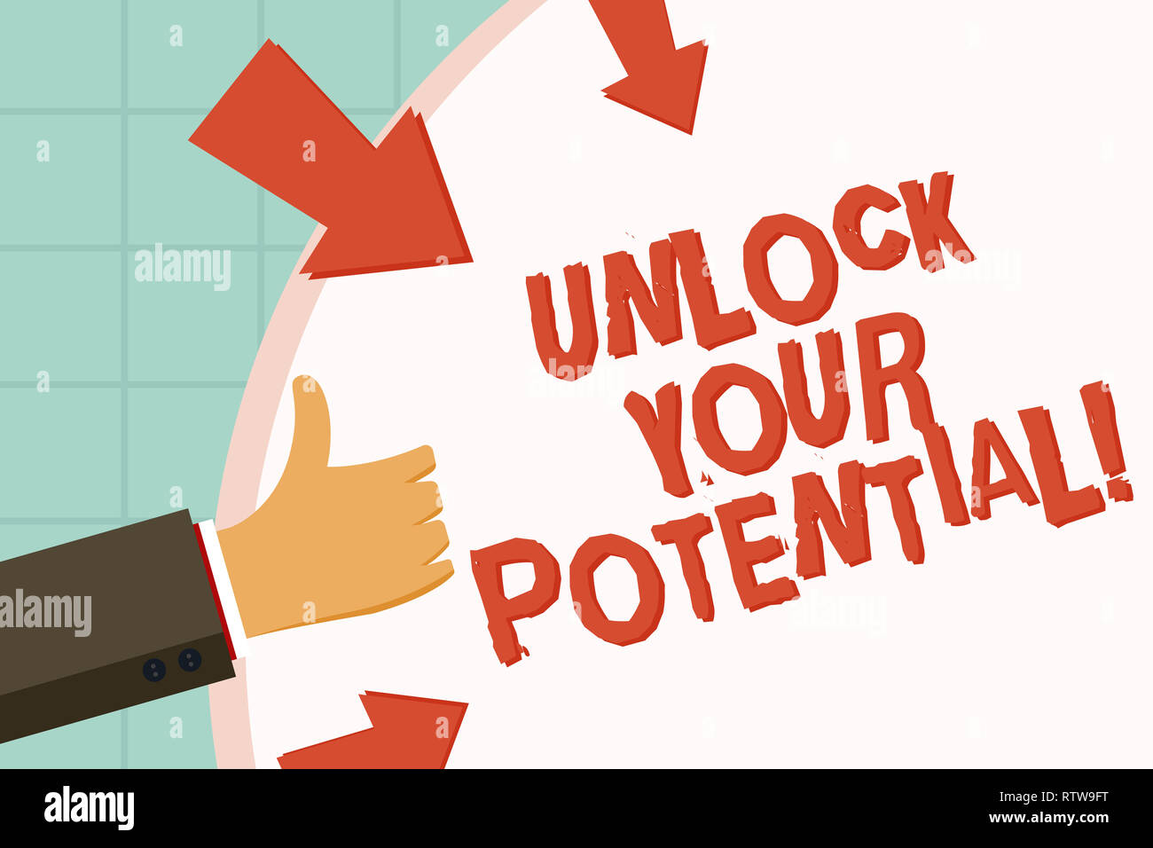 Text sign showing Unlock Your Potential. Conceptual photo Reveal talent ...