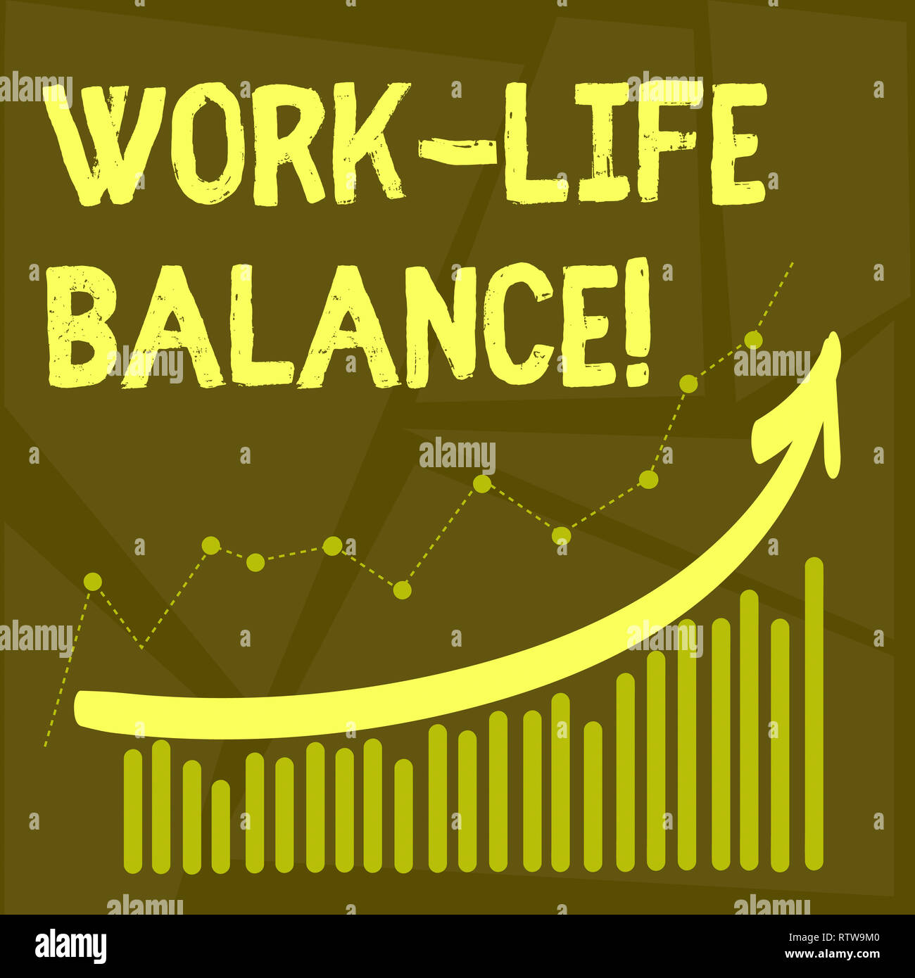 Conceptual hand writing showing Work Life Balance. Business photo text ...