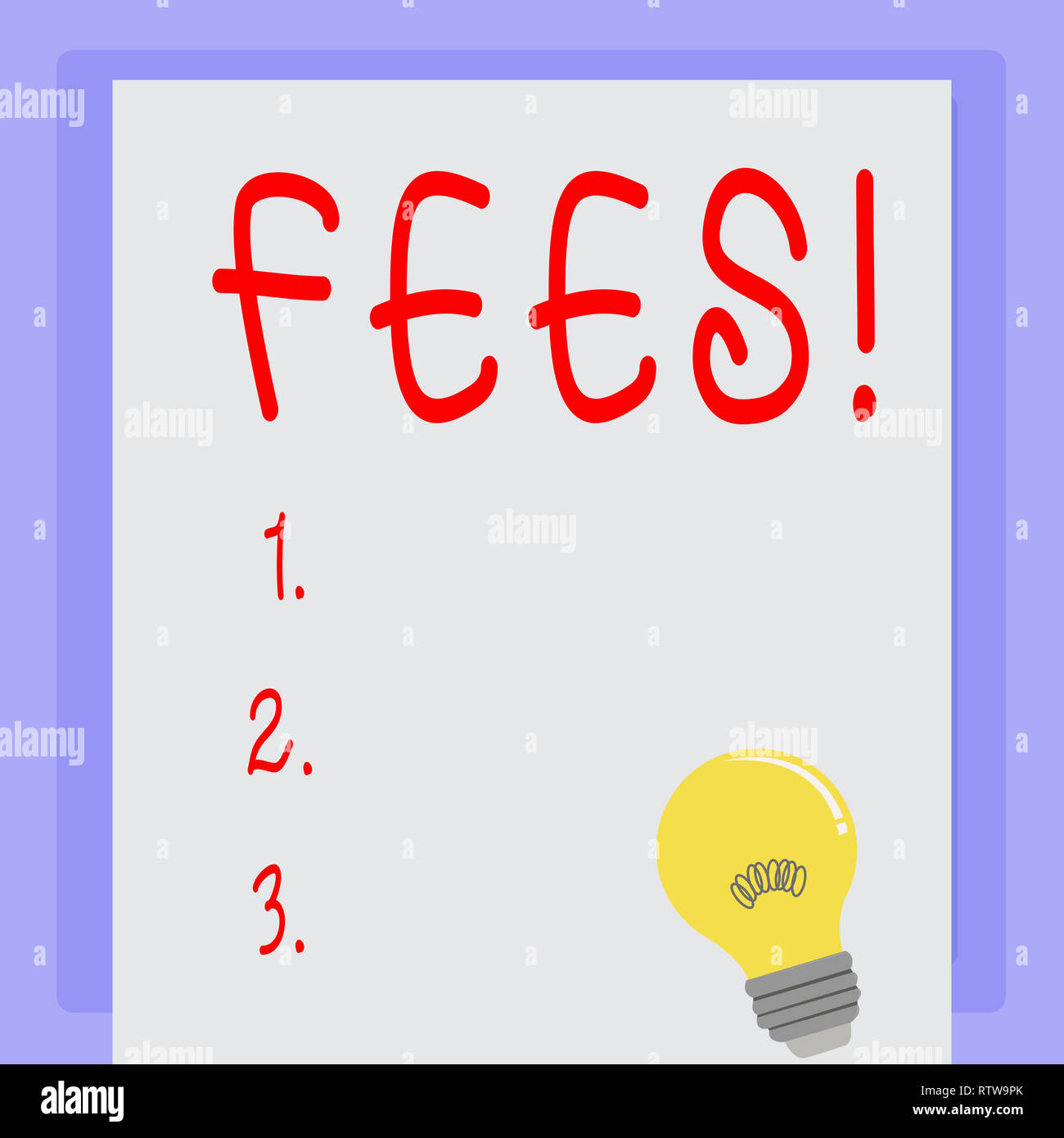 Handwriting text Fees. Concept meaning Online creative agency charges ...
