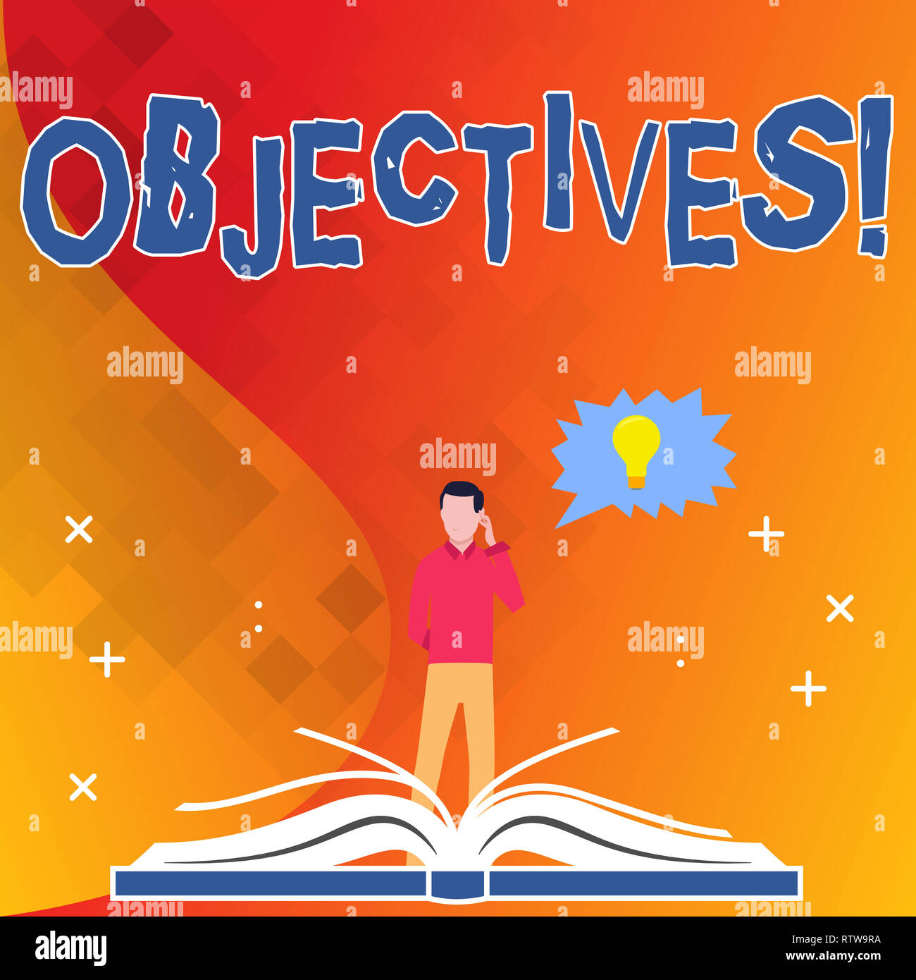 Text sign showing Objectives. Conceptual photo Goals planned to be ...