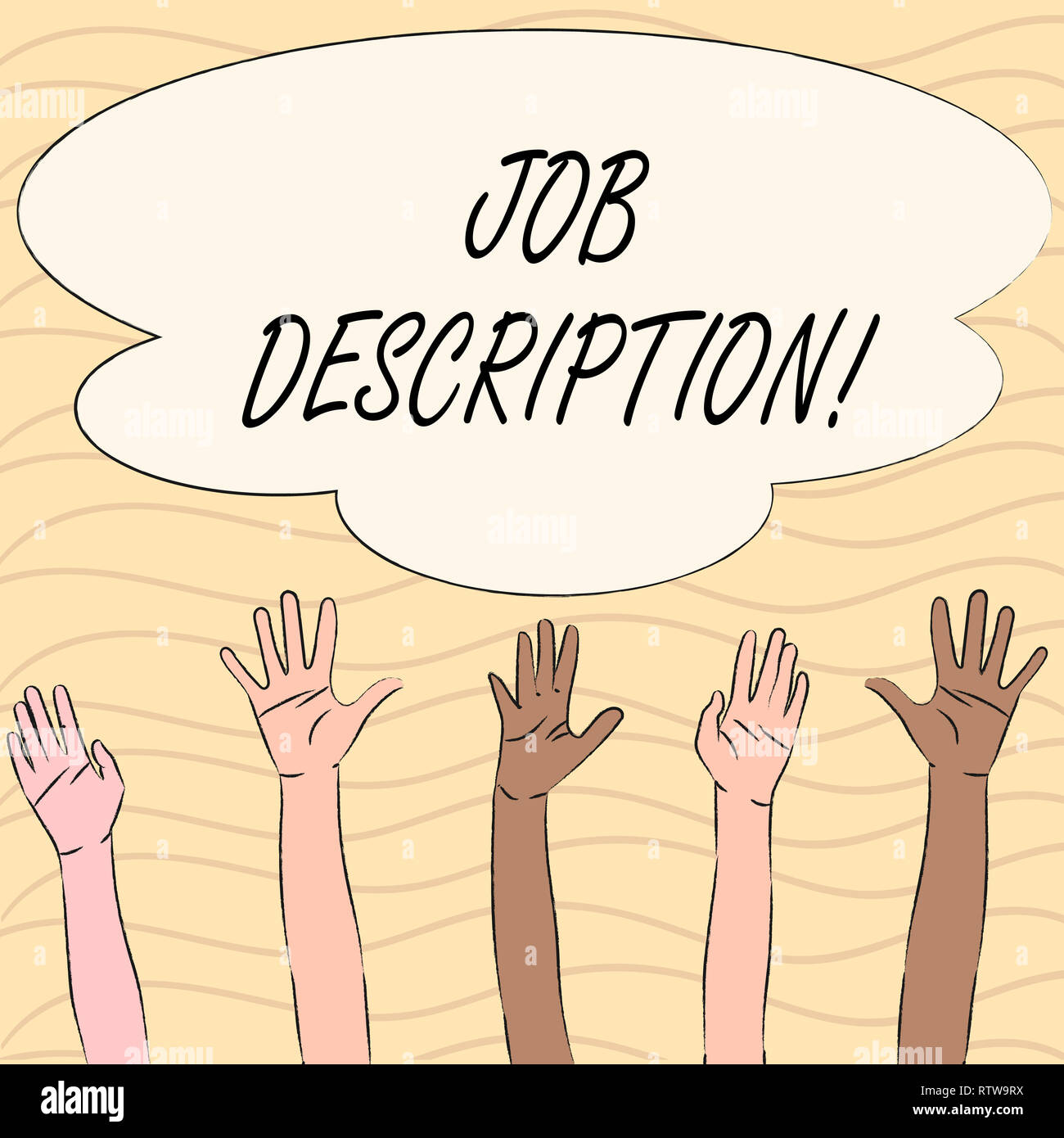 Word writing text Job Description. Business concept for Document that ...