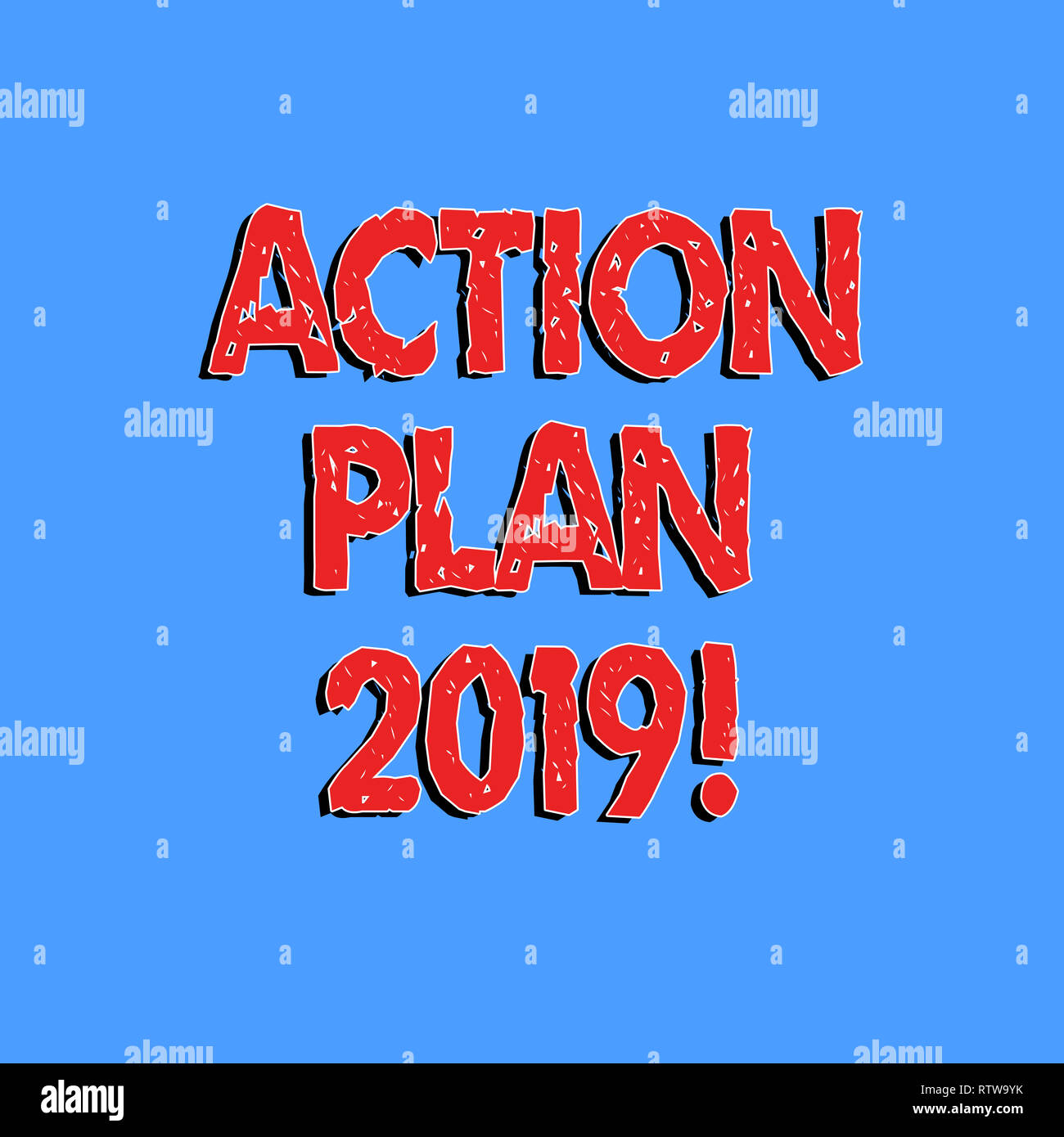 Text sign showing Action Plan 2019. Conceptual photo to do list in new ...