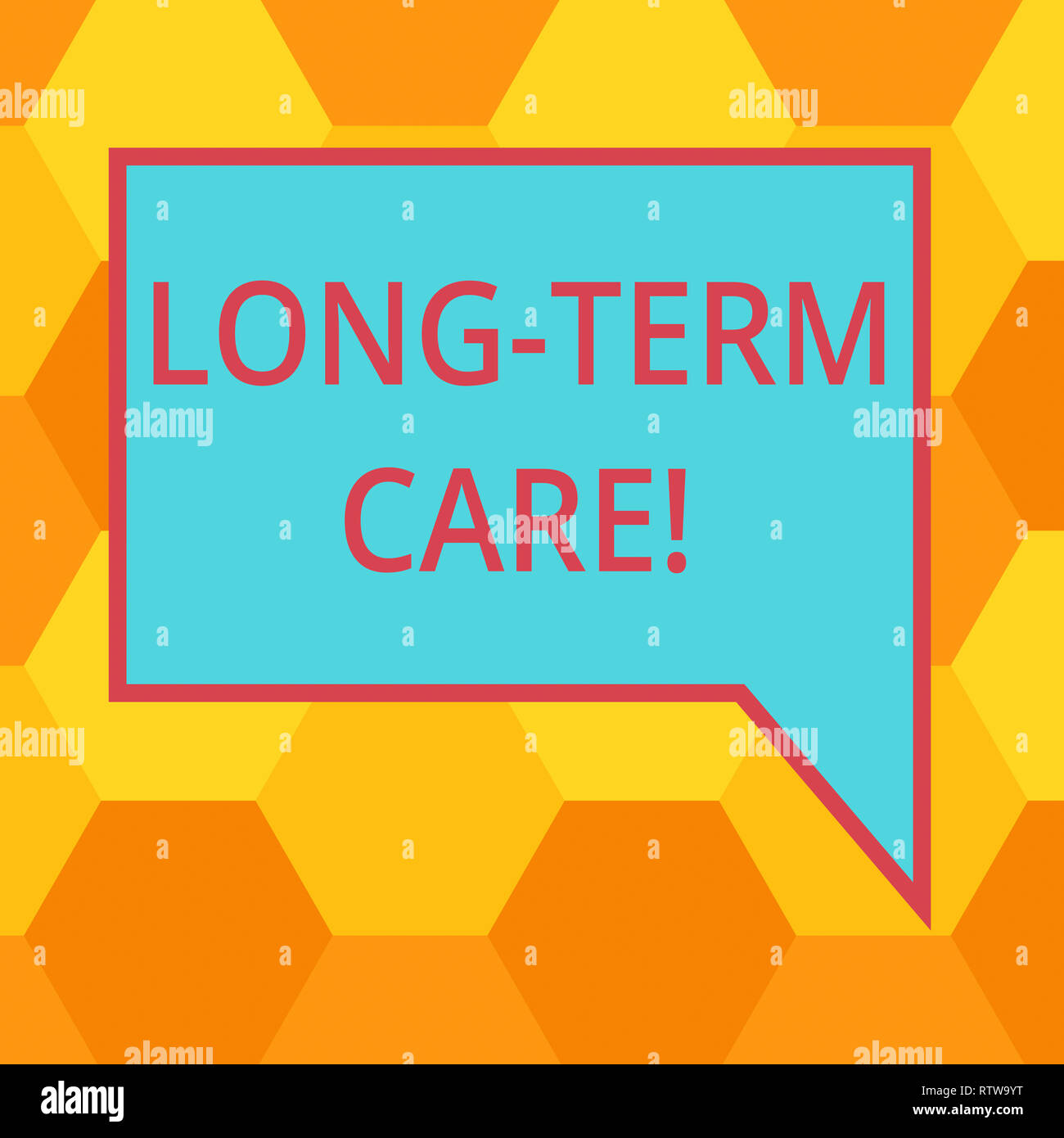 Handwriting text writing Long Term Care. Concept meaning Adult medical ...