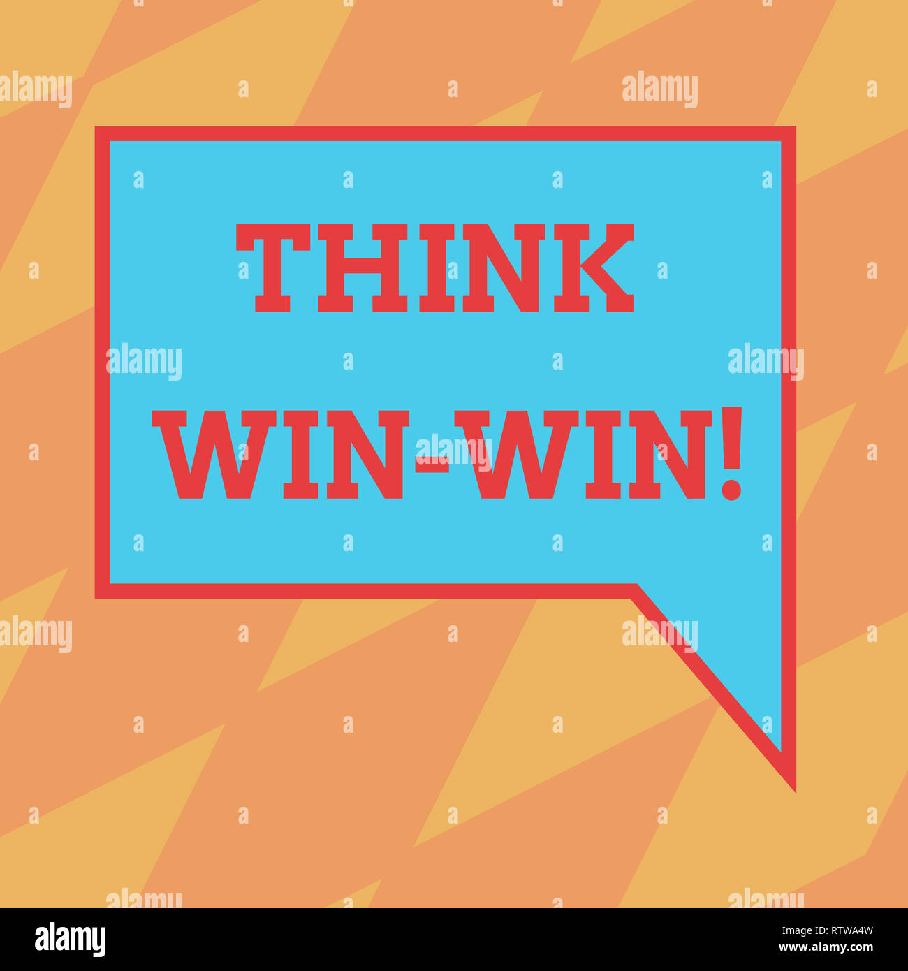 Text sign showing Think Win Win. Conceptual photo Negotiation strategy ...
