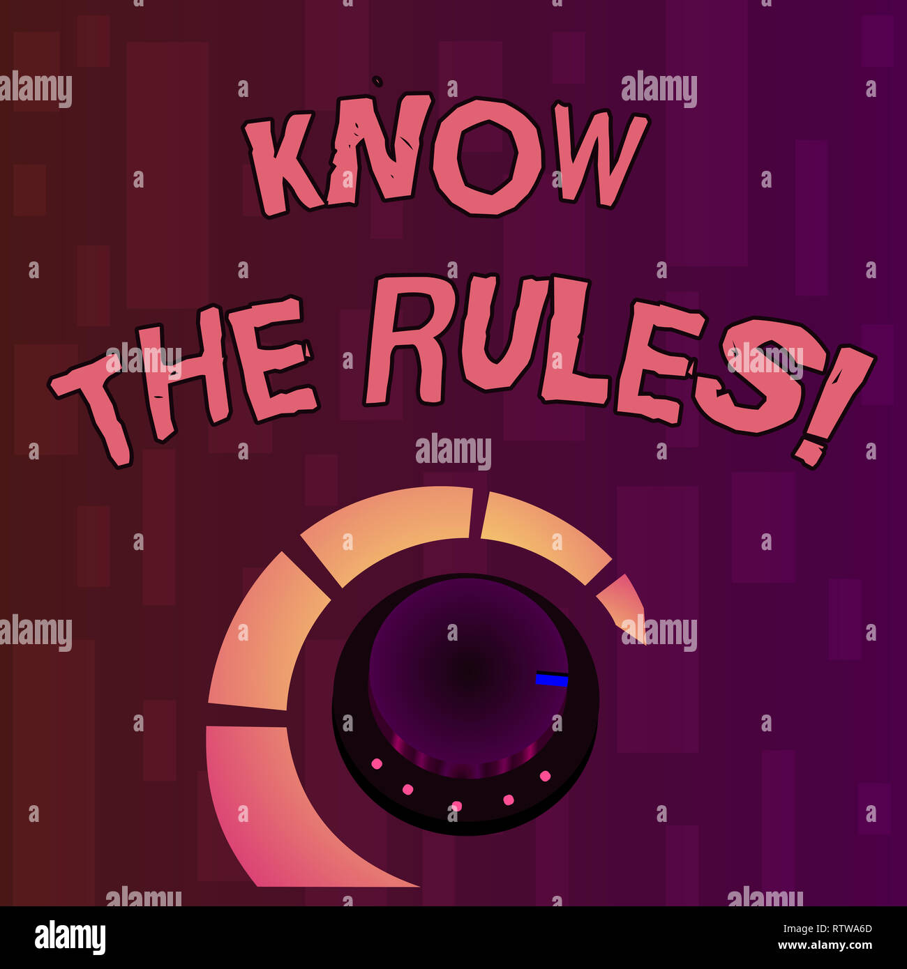 Handwriting text writing Know The Rules. Concept meaning Be aware of ...