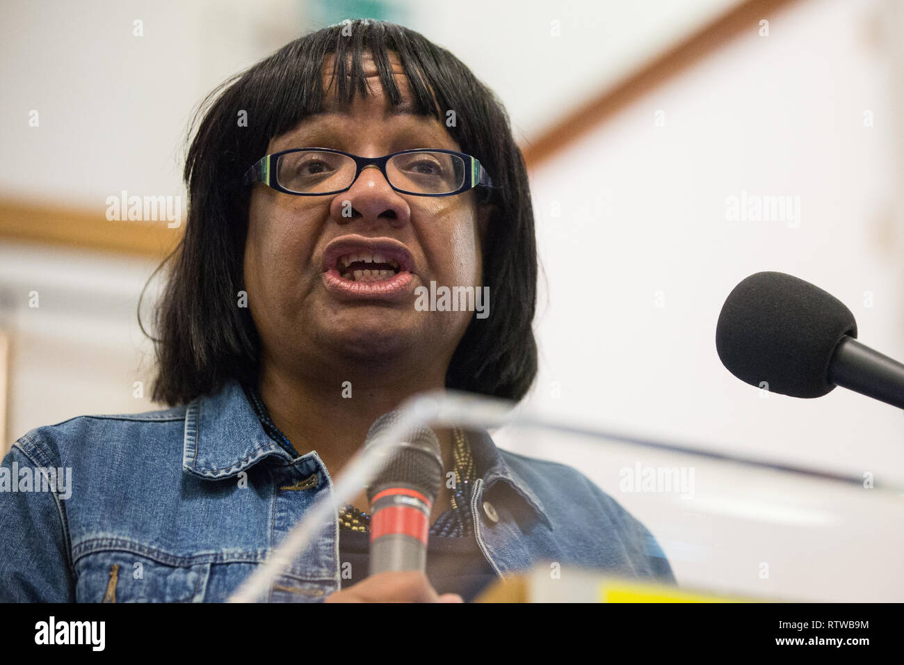 London, UK. 2nd March, 2019. Diane Abbott MP, Shadow Home Secretary ...