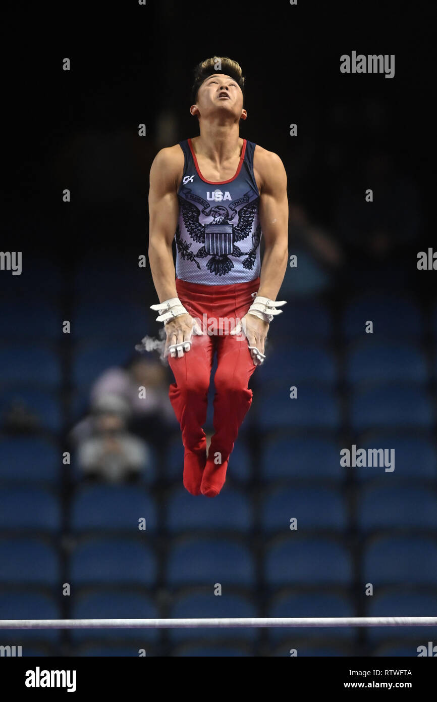 Greensboro, North Carolina, USA. 2nd Mar, 2019. YUL MOLDAUER competes ...